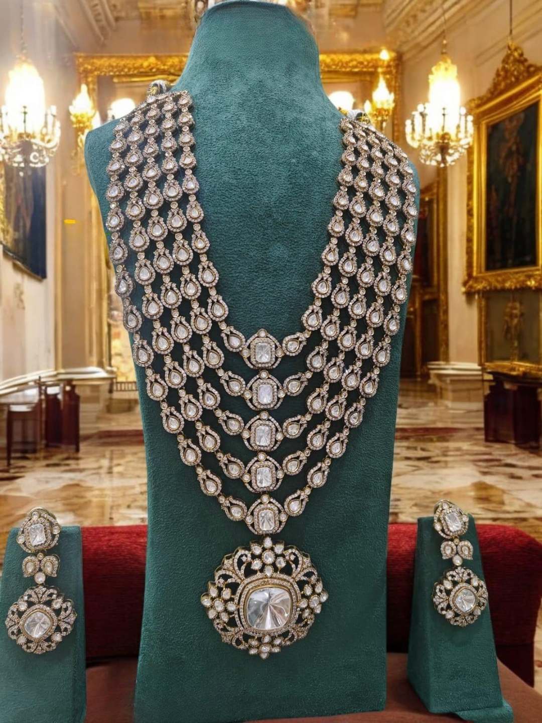 Buy Victorian Polki Kundan Layered Necklace Online Ishhaara