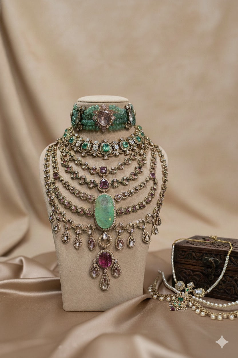 Buy Layered Necklace And Kalangi Online - Ishhaara