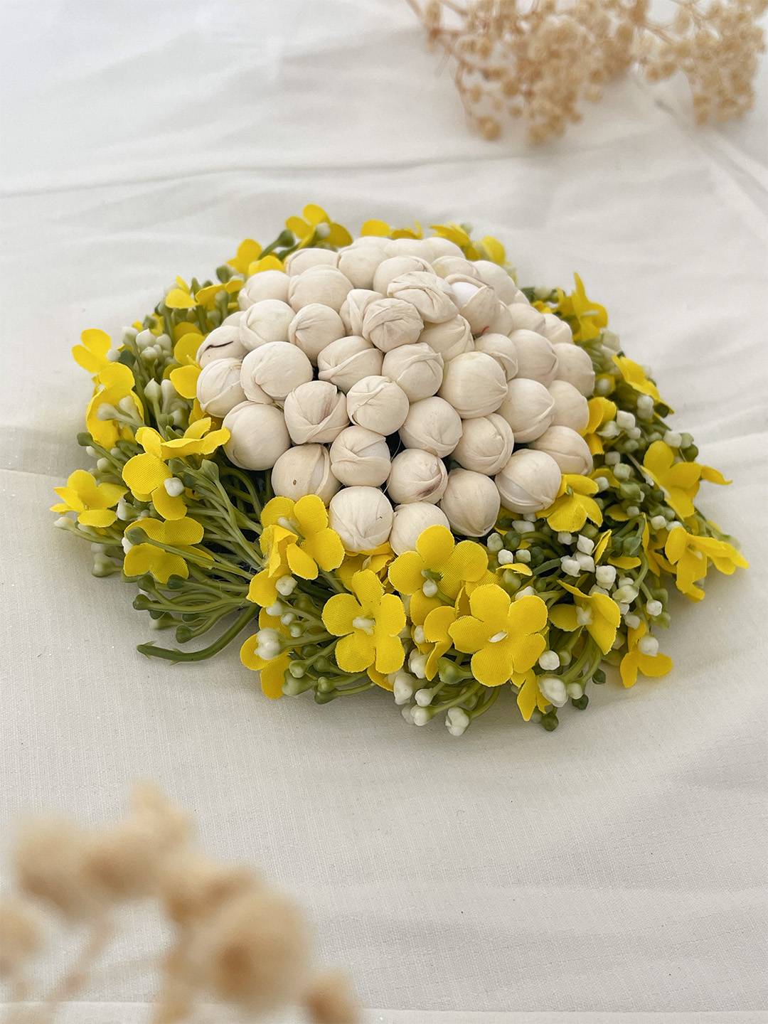 Buy Artificial Bun Flowers Hair Accessories Online - Ishhaara