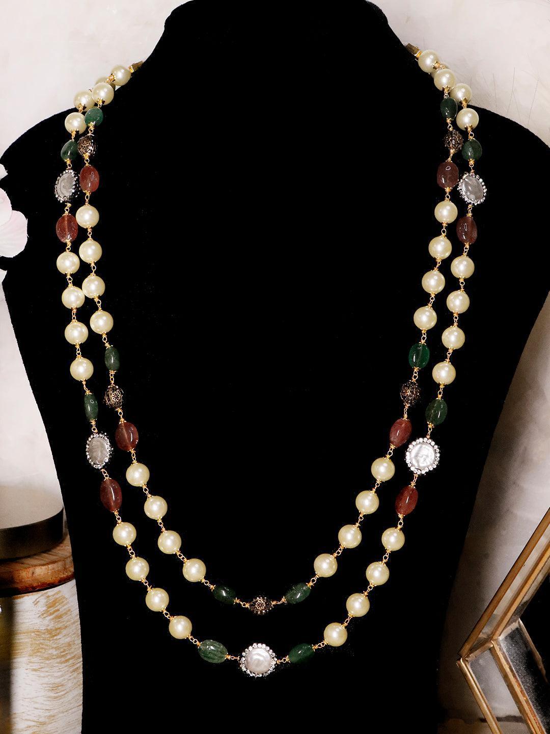 Buy Baroque Double Layered Semi Precious Mala For Men Online - Ishhaara
