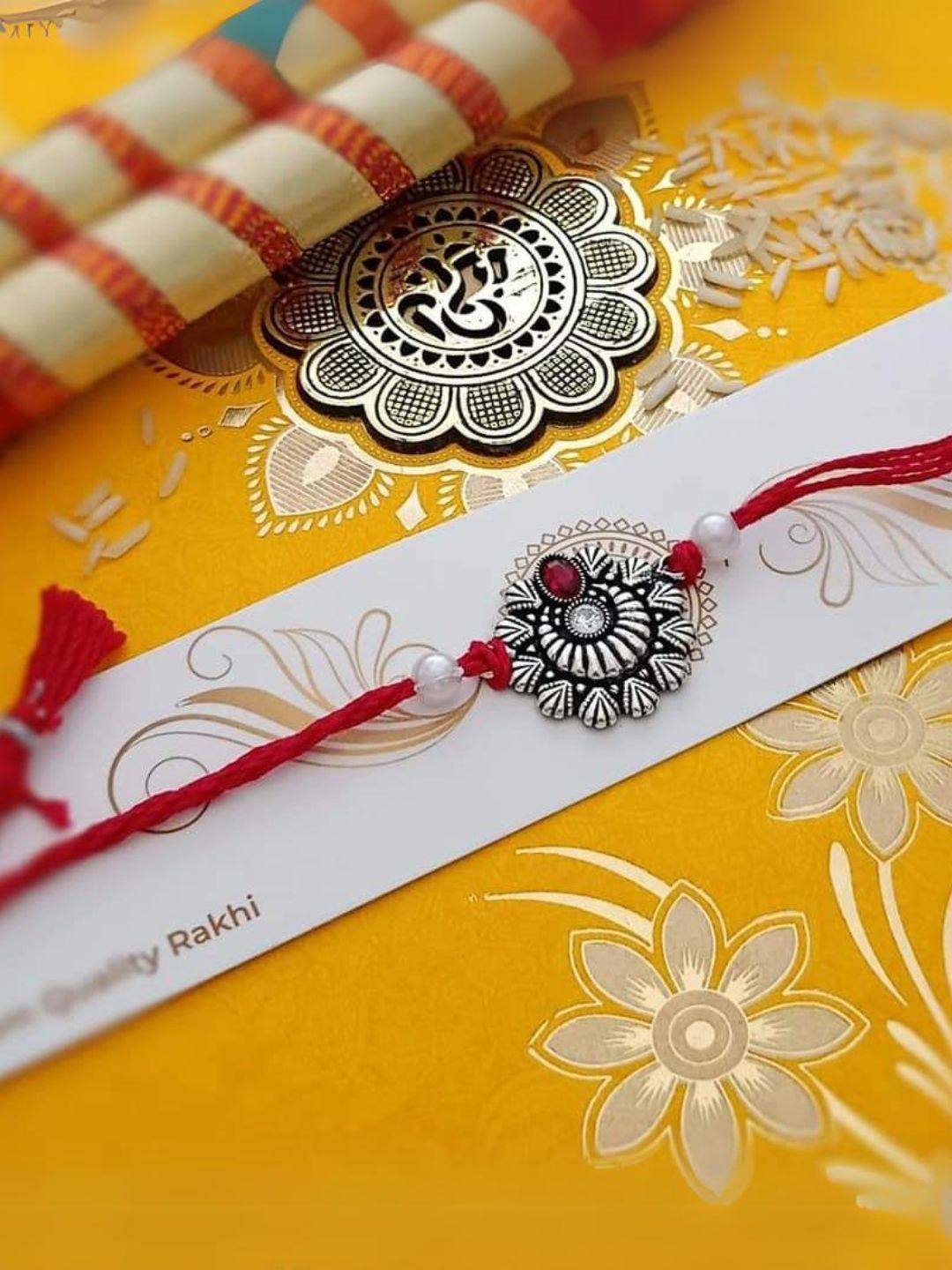 Buy Chand Shaped Oxidised Rakhi Online - Ishhaara