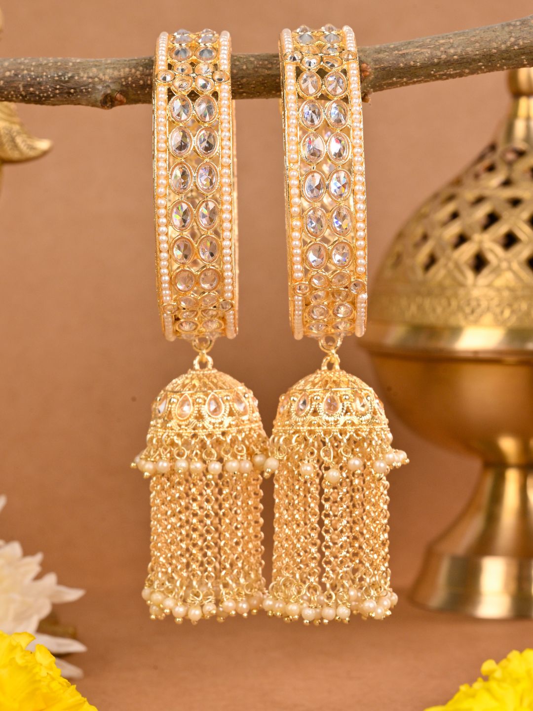Buy Elegant Latkan Bangles Set Online - Ishhaara