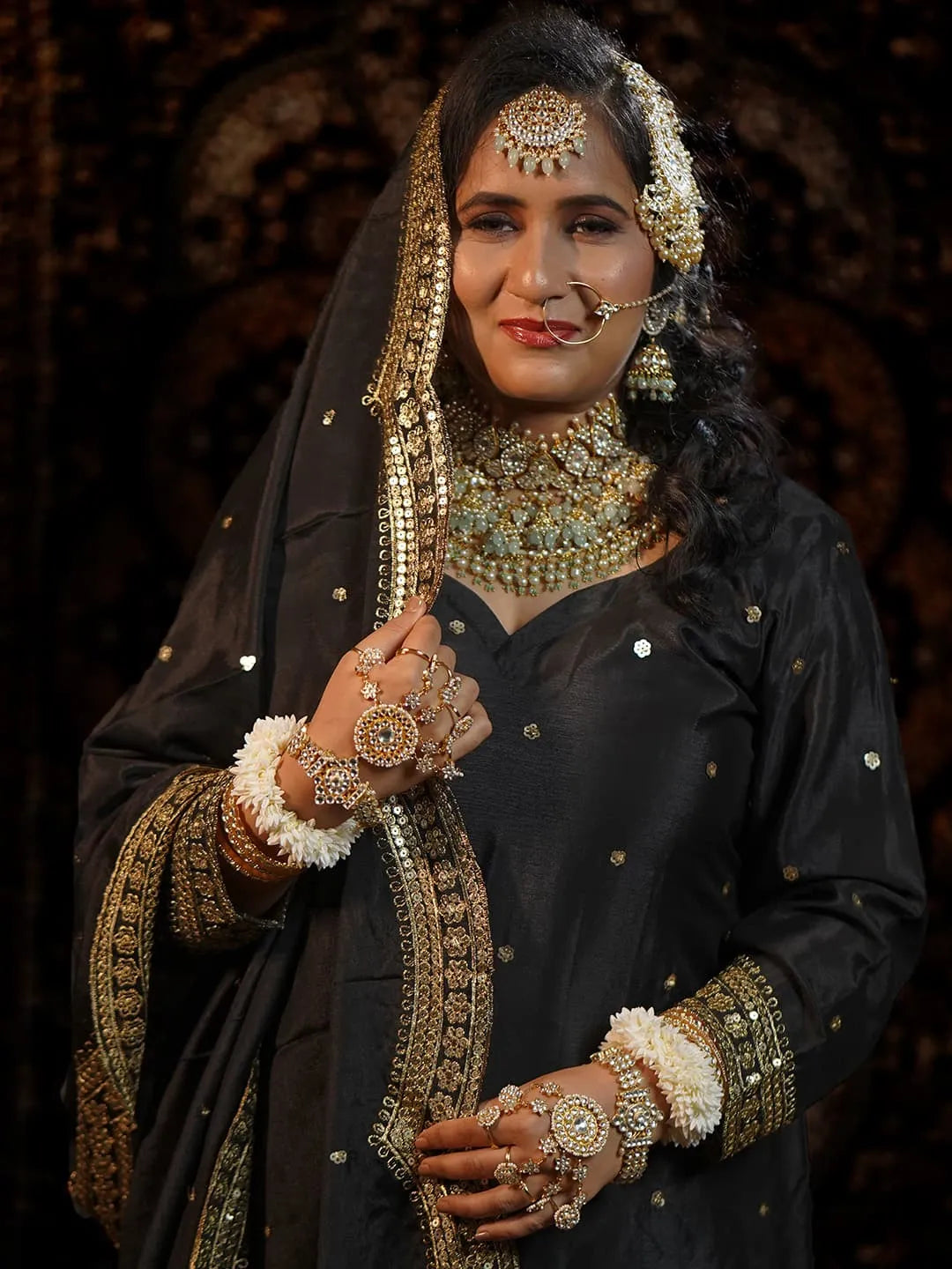 Buy Fareedan Heeramandi Look Inspired Full Bridal Set Online - Ishhaara