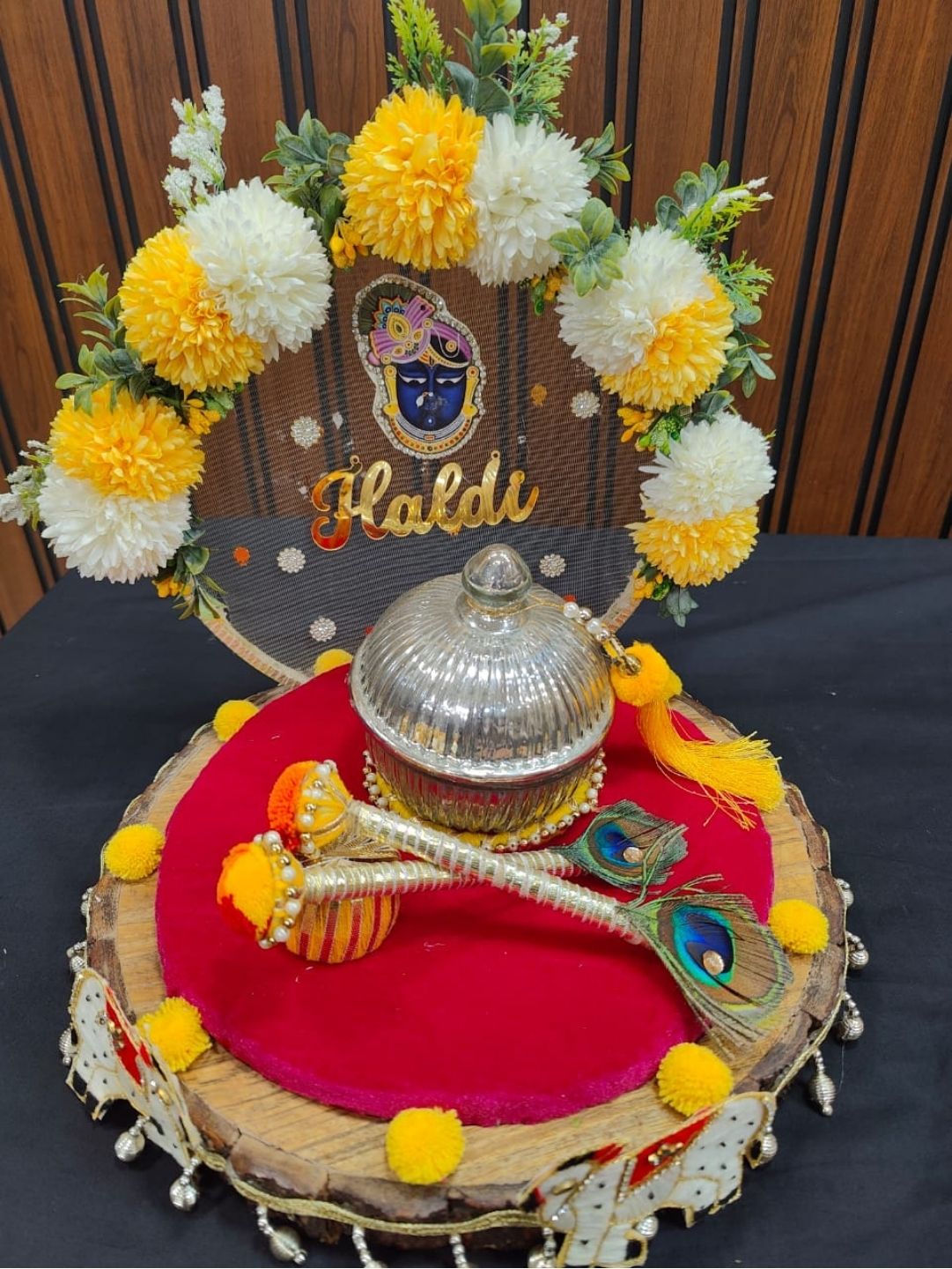 Buy Floral Haldi Platter Online - Ishhaara