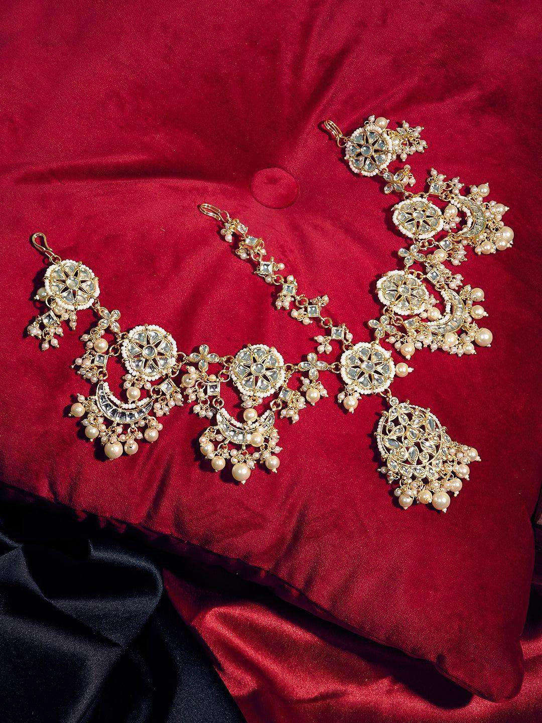 Buy Flower And Chand Motif Sheesh Phool Online - Ishhaara
