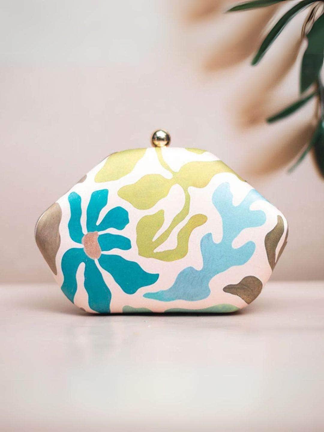 Buy Jumbo Flower Metal Framed Purse Online - Ishhaara
