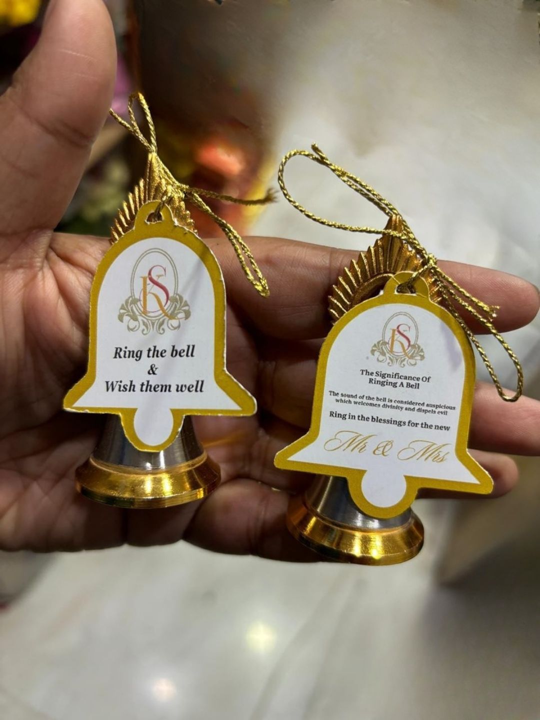 Buy Morepankh Bell With Tag For Wedding Phera Online - Ishhaara