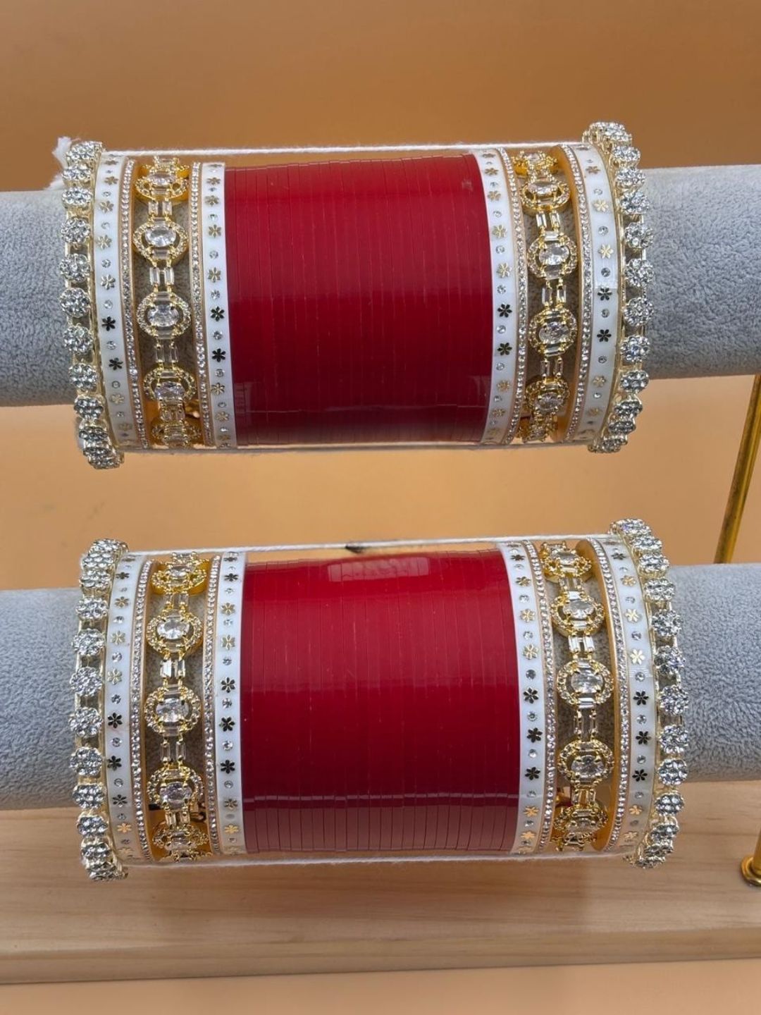 Buy Oval Kundan And Ad Stone Studded Punjabi Chooda Online - Ishhaara