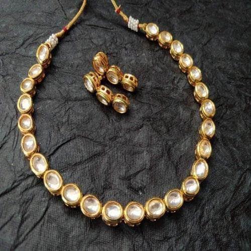 Buy Oval Shape One Line Necklace Online - Ishhaara