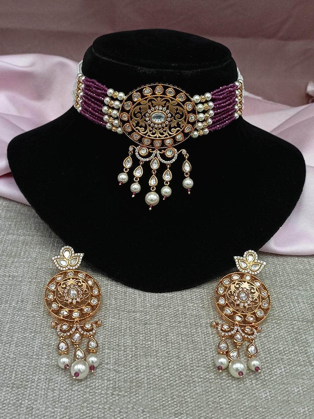 Buy Moti Patta Choker Online - Ishhaara