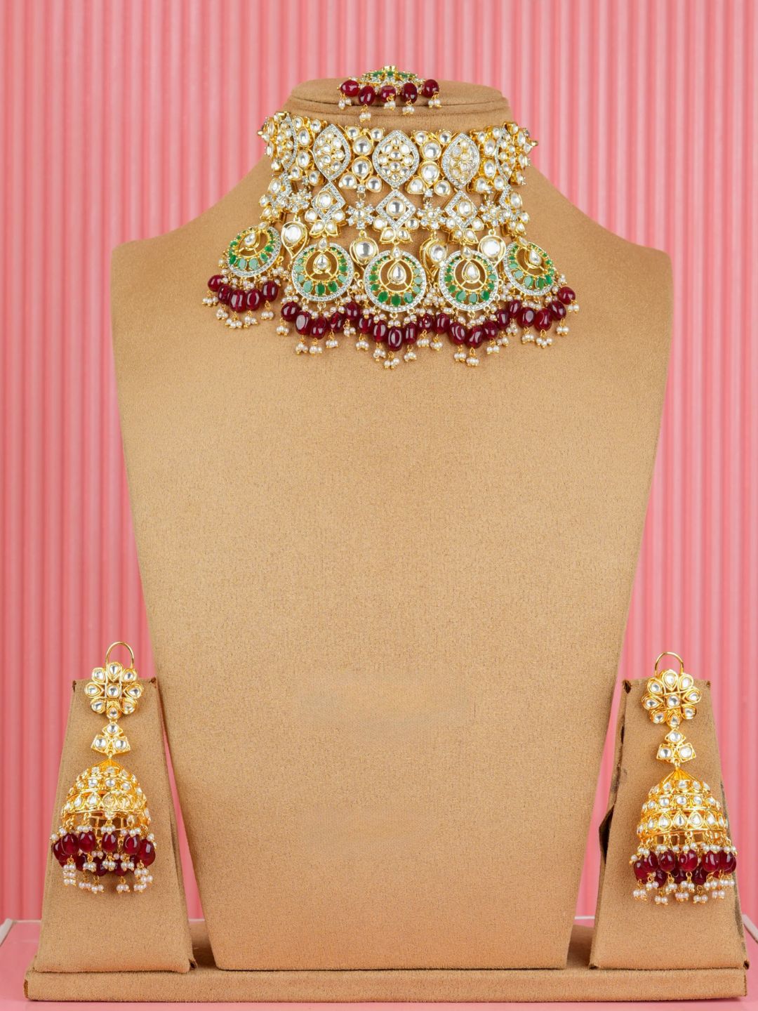 Buy Rajwada Regal Ruby Set Online - Ishhaara