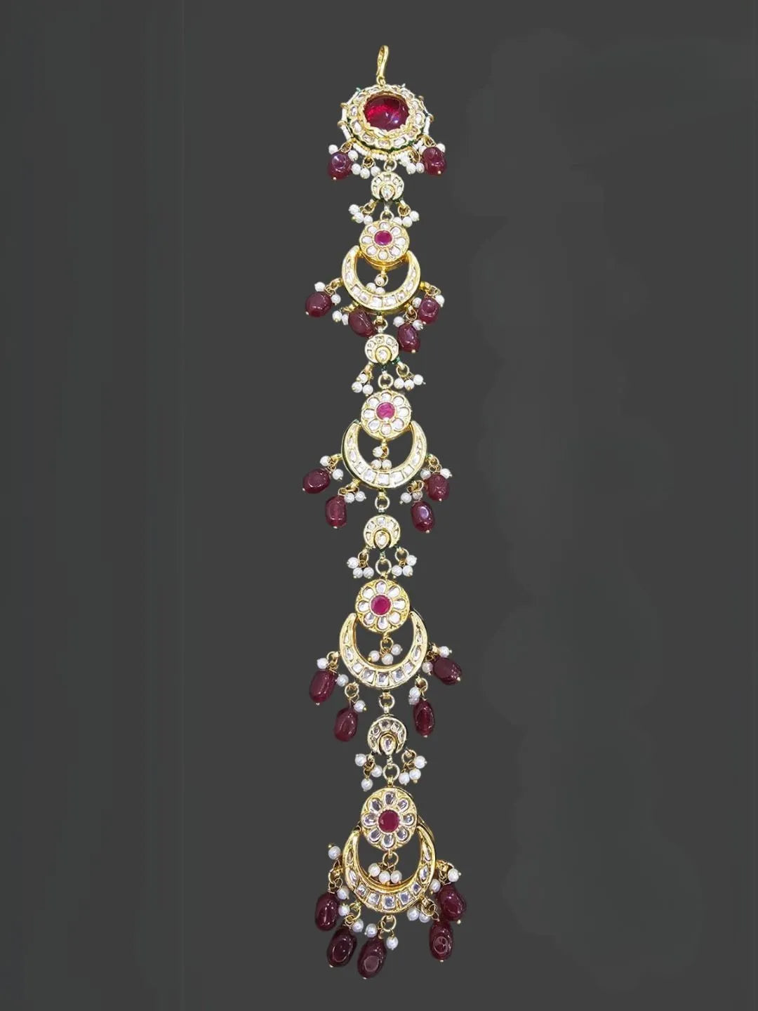 Buy Kundan Studded Chandbali Shaped Traditional Choti Online - Ishhaara
