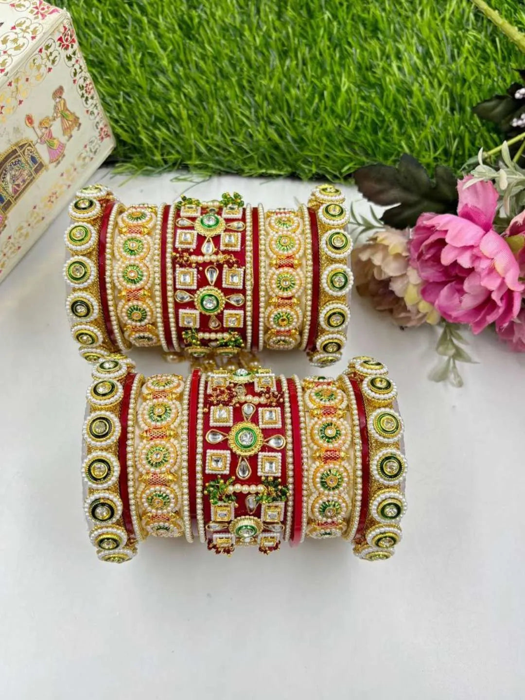 Buy Traditional Heavy Dulhan Bridal Rajasthani Rajwadi Chooda Online ...
