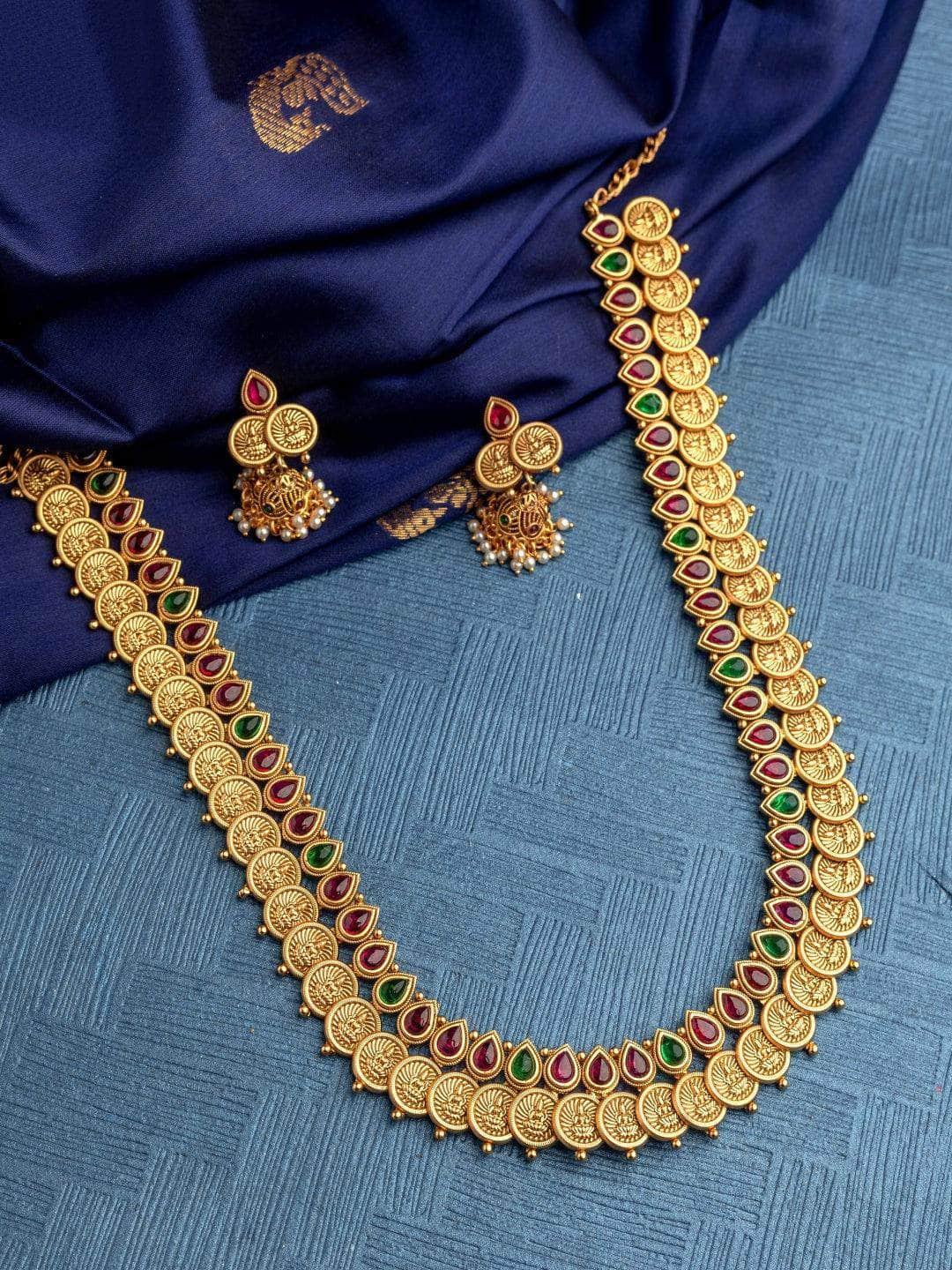 Buy Traditional Kaasu Necklace Set Online - Ishhaara
