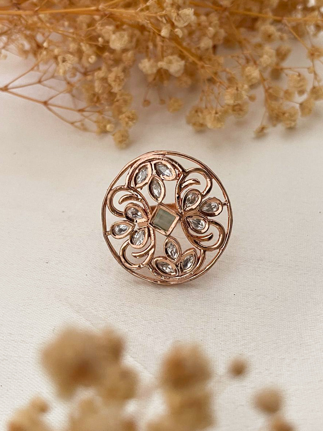 Buy Traditional Polki Kundan Ring Online - Ishhaara