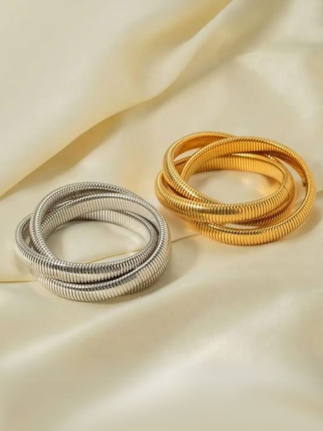 Buy Triple Layer Wrap Stretchable Bracelet Online - Ishhaara