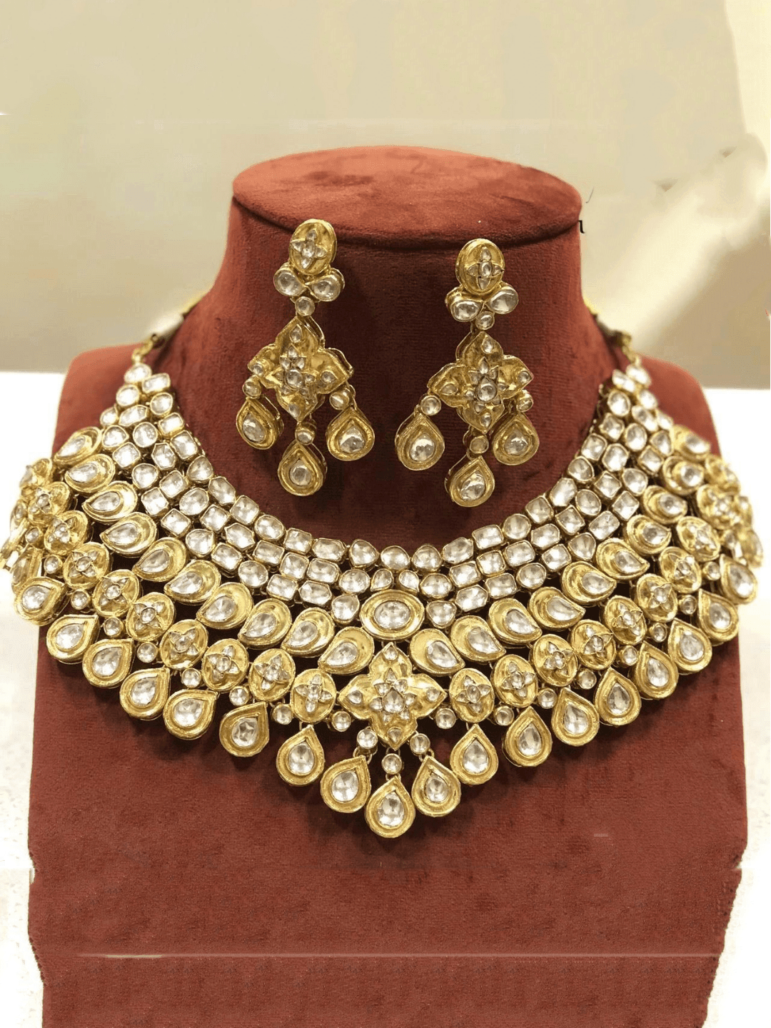 Buy Green Meena Polki Symmetry Set Online - Ishhaara